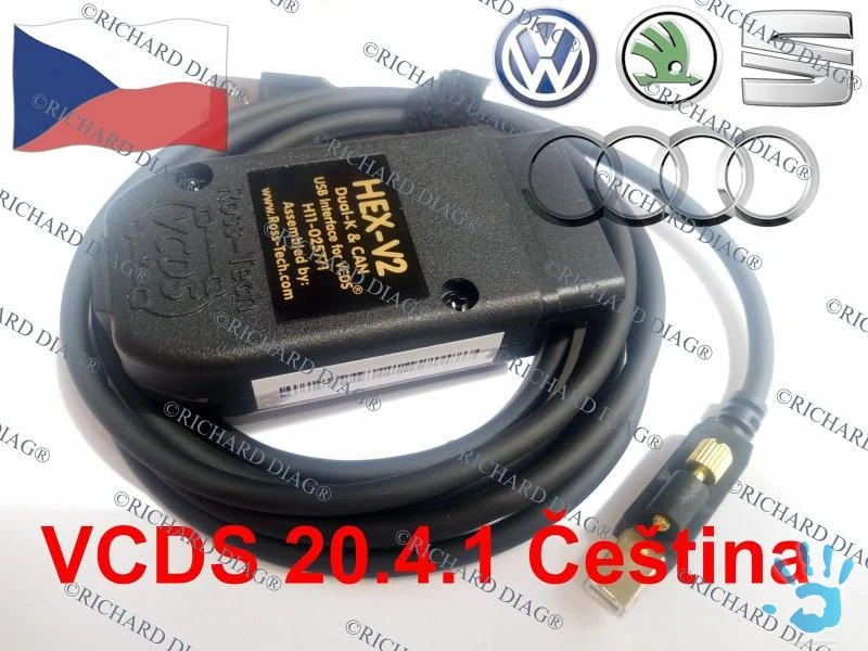 Vcds hex v2 Vag-com 20.4. 1 Česká Full Verzia Diagnostika VIS - Auto príslušenstvo