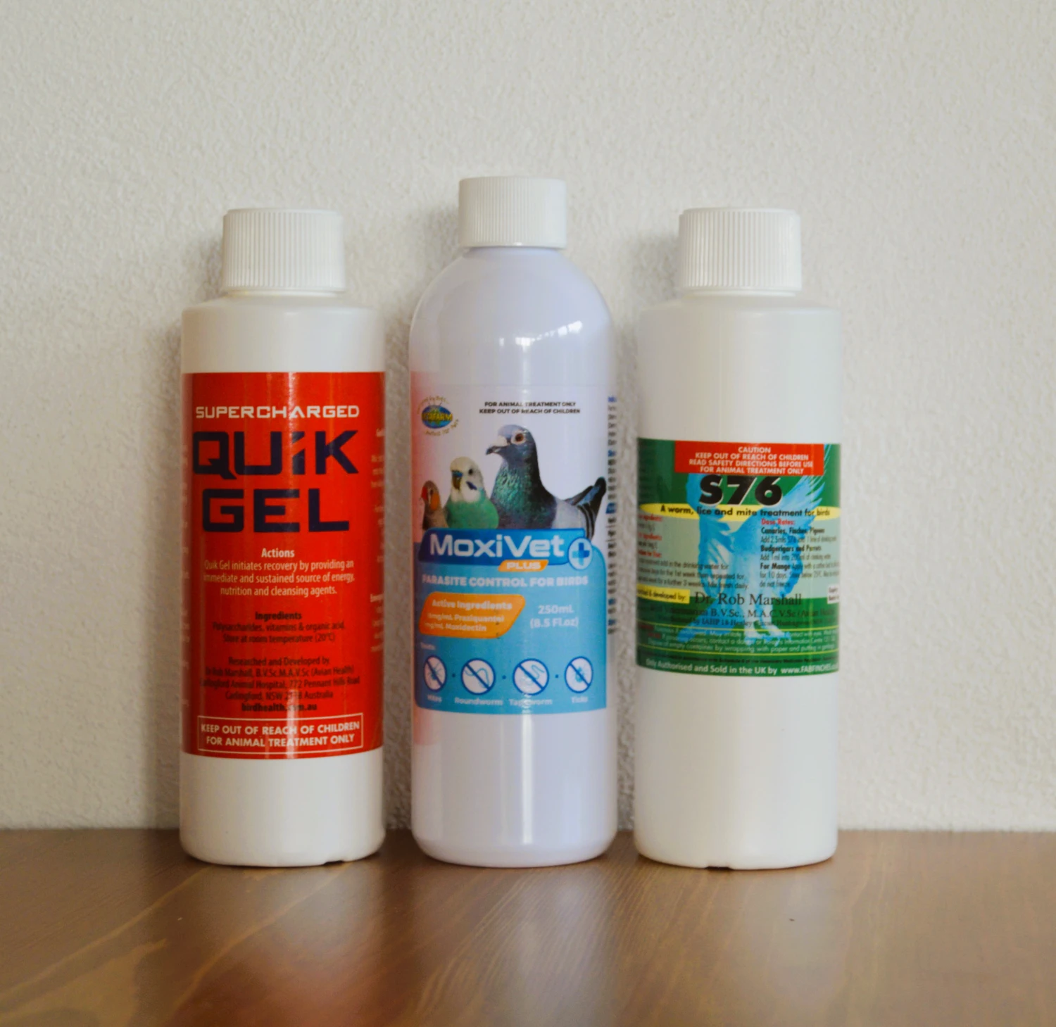 S76 odcervenie Quikgel Moxivet - Vtáky