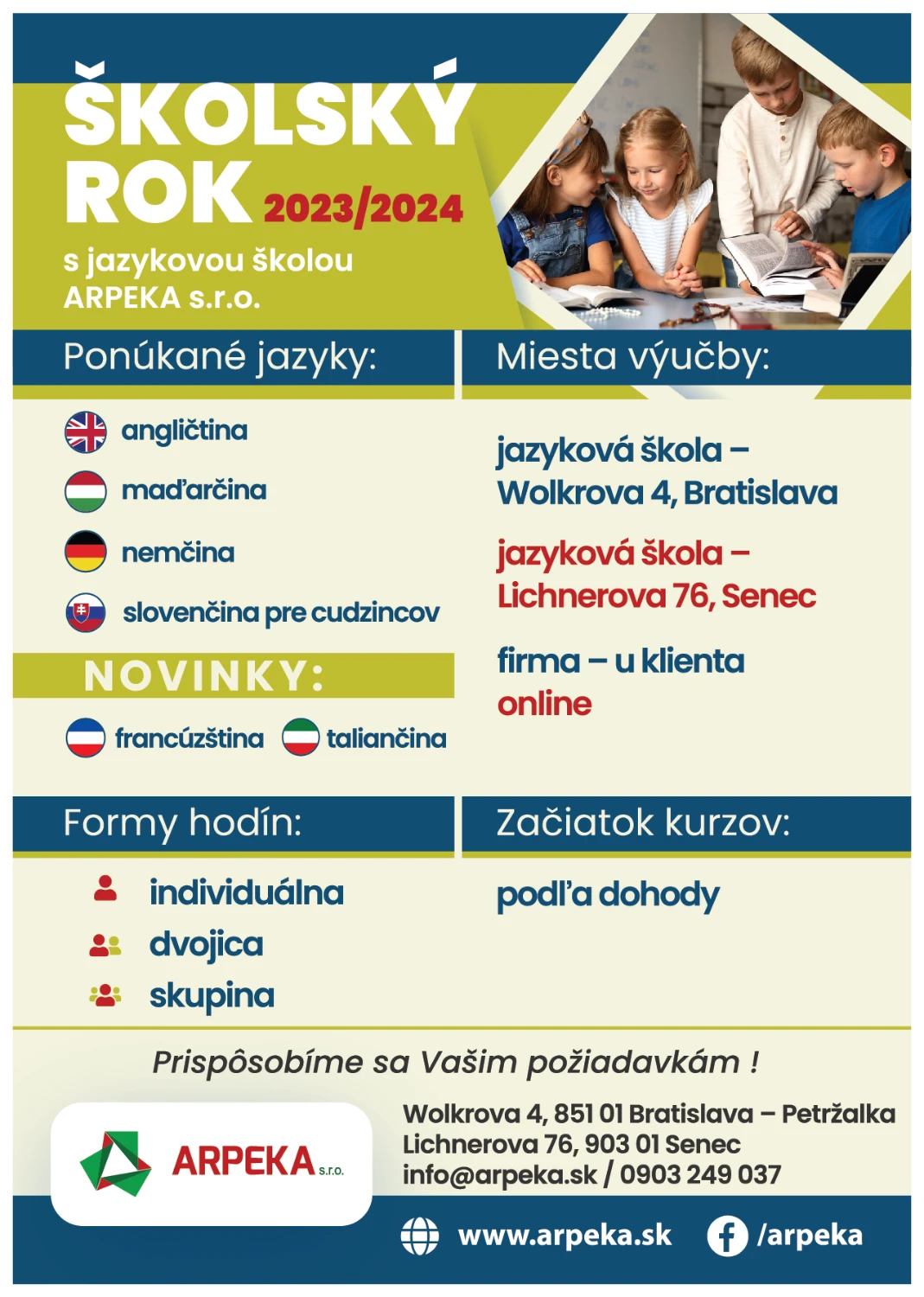 Doučovanie, jazykové hodiny, kurzy pre všetkých - Jazykové kurzy